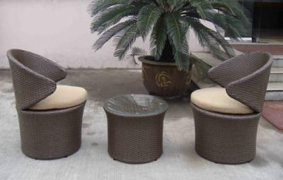 China 3pcs poly rattan coffee furniture for sale