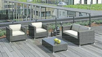 China 4pcs PE wicker pool furntiure for sale