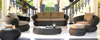China 4pcs PE wicker hotel furntiure for sale