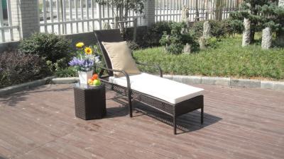 China Wicker Rattan Sun Lounger , Lounge Chair Set For Patio / Balcony for sale