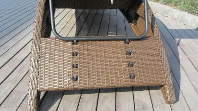 China Contemporary Resin Wicker Sunlounger , Folding Beach Lounge Chair for sale
