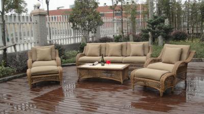 China 6pcs half round rattan sofa set for sale