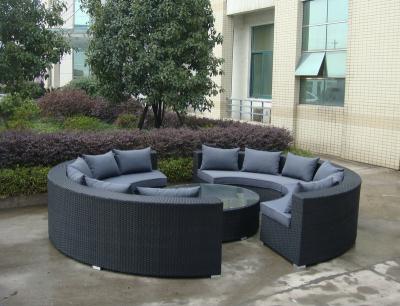 China half-round wicker sofa set for sale
