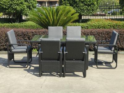 China Contemporary Dining Set , UV Resistant KD Rattan Furniture Sets for sale
