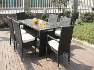 China Grey Cane Dining Room Furniture Chair Set With Washable Armchair for sale