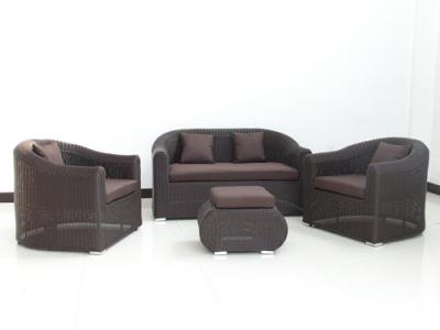 China Modern Dark Brown Meeting Room Sofa Set , Wicker Furniture Set for sale