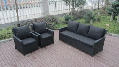 China 5 Seat Back Cushion Outdoor Rattan Sofa Set For Hotel Poolside for sale