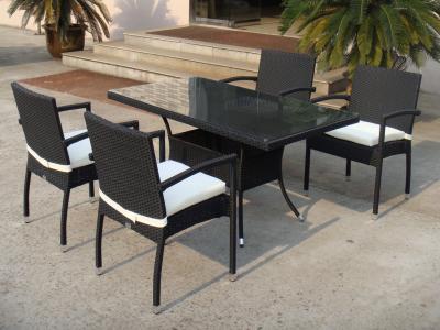 China garden rattan dining set outdoor chair for sale