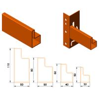 China 50-75mm Pitch Beam Heavy Duty Pallet Racking Customized Beam Length for sale
