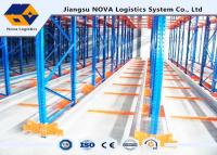 China Orange Channel Type Shuttle Pallet Racking Q235B Steel With Pre Galvanized Frames for sale