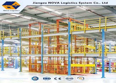 China Orange / Blue Custom Industrial Rack Mezzanine Steel Structure Space Optimization for sale