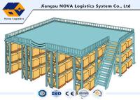 China Plywood Board Industrial Mezzanine Floors Racking System With Staircase for sale