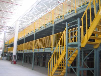 China Yellow Multi Tier Mezzanine Rack for Efficient Space Utilization for sale