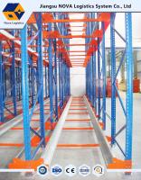 China High Density Warehouse Shuttle Pallet Racking with Durable Steel , Blue Red for sale