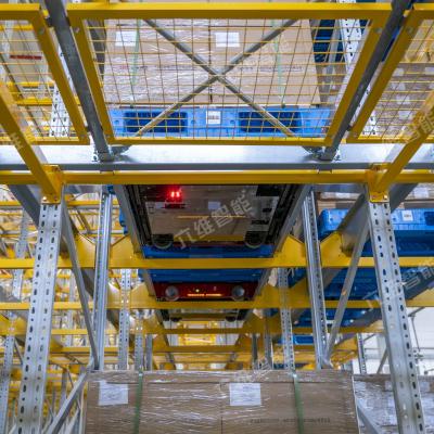 China Warehouse Steel Storage Four Way Radio Shuttle Racking System Versatile Shuttle Pallet Racking for sale