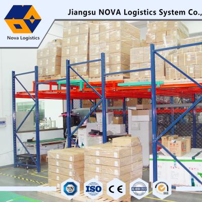 China High Storage Density Adjustable Warehouse Storage Industrial Epoxy Coated Boltless Push Back Pallet Racking for sale
