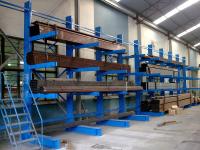 China Warehouse Storage Structural Galvanized Rolled Cantilever Racking Double Side for sale