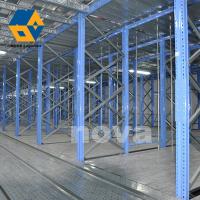 China Warehouse Storage Platform Metal Mezzanine Floor Blue Multi Tier Heavy Duty for sale