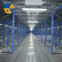 China Warehouse Storage Platform Metal Mezzanine Floor Blue Multi Tier Heavy Duty for sale