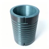 China Custom Sintered Silicon Nitride Ceramic Bushing Open Slit With Circumferential Grooves Elastic Ceramic Sleeve Liner for sale