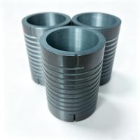 China Custom Sintered Silicon Nitride Ceramic Bushing Open Slit With Circumferential Grooves Elastic Ceramic Sleeve Liner for sale