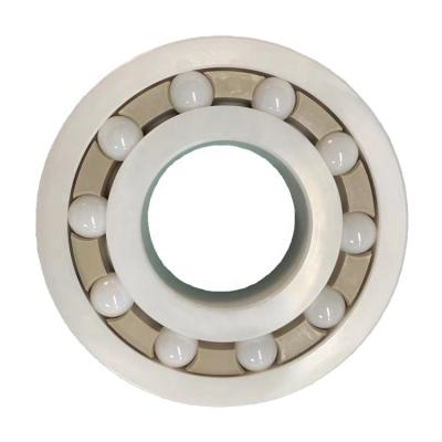 China Anti Corrosion Deep Groove Ball Bearings PTFE Seals ZrO2 Ceramic Bearings Waterproof for sale