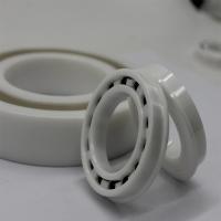 China PTFE Cage Flange Ball Bearings Custom ZrO2 Bearings White / Grey / Black for sale