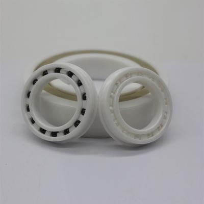 China PTFE Cage Flange Ball Bearings Custom ZrO2 Bearings White / Grey / Black for sale