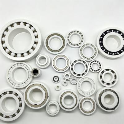 China White Deep Groove Ball Bearings Corrosion Proof Zirconia Ball Bearings for sale