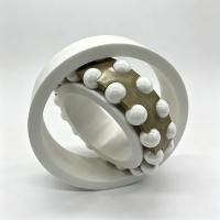 China Corrosion Proof Self Aligning Ball Bearings PTFE Seals ZrO2 Ceramic Bearing White for sale