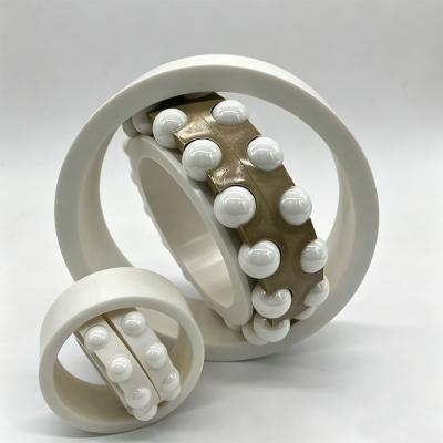 China Corrosion Proof Self Aligning Zirconia Ball Bearings ZrO2 Ceramic Bearing White for sale