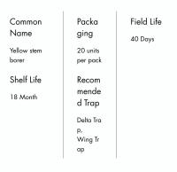 China Pheromone Lure for Scirpophaga incertulas for sale