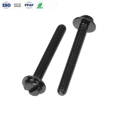 China Carbon Steel Flat Head Slotted Long Bolt M1.0-M18 5-450mm 4.8 Grade Black Zinc Plated Industrial Fasteners for sale