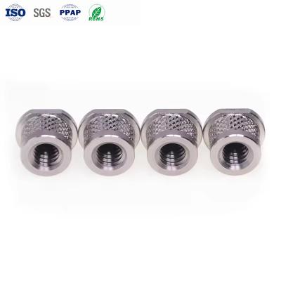 China M2-M12 Stainless Steel Insert Nut CNC Turning Parts ±0.01mm Tolerance Custom Machining for sale