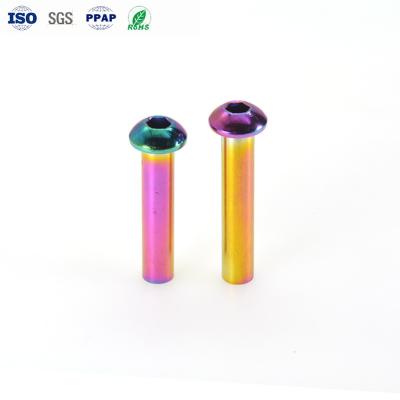 China Stainless Steel Hex Pan Head Screws M0.8-M14 1-200mm with PVD Coating for Motorcycle Accessories for sale