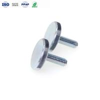 China M3 Knurled Thumb Screw 10.9 Grade Carbon Steel Blue Zinc 4-450mm Length Manual Adjustment Fastener for sale