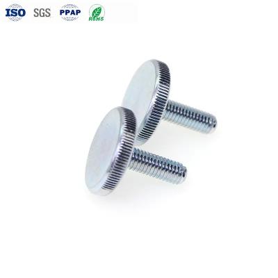 China M3 Knurled Thumb Screw 10.9 Grade Carbon Steel Blue Zinc 4-450mm Length Manual Adjustment Fastener for sale