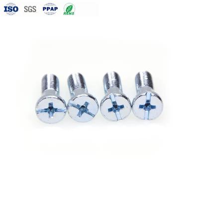 China M3x12mm Carbon Steel Knurled Thumb Screw with Cross Slotted Flat Head - 1-200mm Length Range, SGS Certified for sale