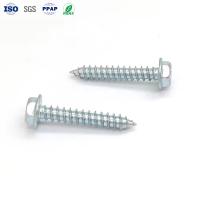 China Blue Zinc Flange Head Self Tapping Screw Carbon Steel 4mm to 250mm Length Custom Fasteners for sale
