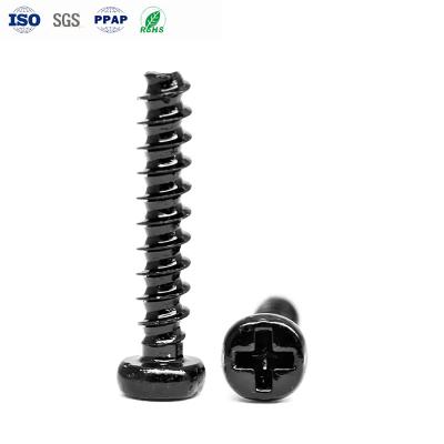 China M2-M12 Carbon Steel Pan Head Phillips Screws Black Zinc Plated | 1-200mm Length | 4.8-12.9 Grade for sale