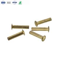 China Flat Round Head Semi-Tubular Copper Rivets DIN Standard 4.8-12.9 Grade M0.6-M36 for sale