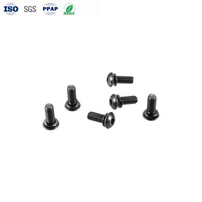 China Carbon Steel Black Oxide Round Head Screws DIN ANSI M0.6-M36 1mm-600mm for sale