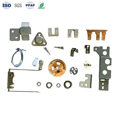 China Precision Copper Stamping Parts for Battery Tabs 0.2-15mm Thickness with ±0.02mm Tolerance for sale