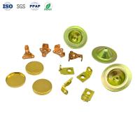China Precision Brass Stamping Parts 0.02mm Tolerance Yellow Zinc Plated - Custom Metal Components 0.1-6.0mm Thickness for sale
