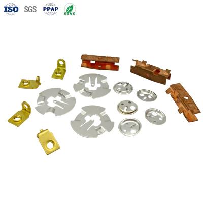 China Precision Custom Metal Stamping Parts 0.02mm Tolerance AG-Plated Copper IATF 16949 for sale
