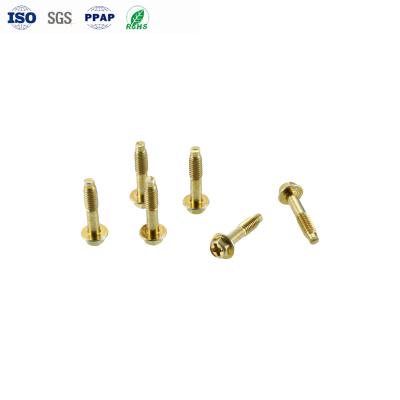 China M4 Carbon Steel Yellow Zinc Phillips Hexagon Flange Head Dog Tail Screws ±0.01mm Tolerance for sale