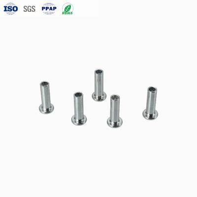 China Stainless Steel Flat Head Semi-Tubular Rivets DIN Standard M0.6-M36 Custom Lengths for sale