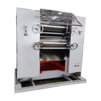 China Small Scale Bar Soap Making Machine With Three Roll Mill 150mm Roller Manual Stamper for sale
