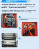 China 3000 KG Per Hour Fully Automatic Industrial Three Roll Mill Triple Roller Mill Machine for sale