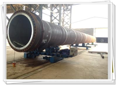 China Inverter Control Welding Rotators With Motorized Bogie For Tower Fabrication for sale